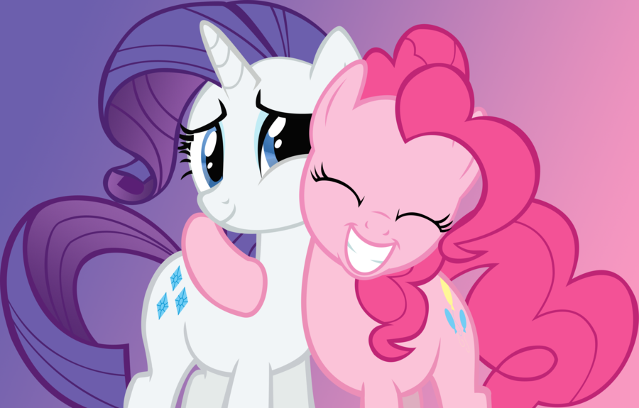 Pinkie Pie And Rarity Kiss